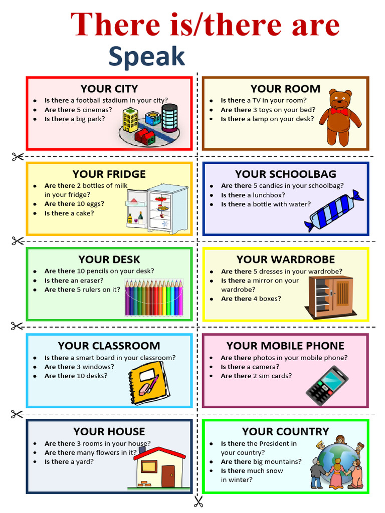 Speaking Cards There Is and There Are | PDF | Language Arts & Discipline