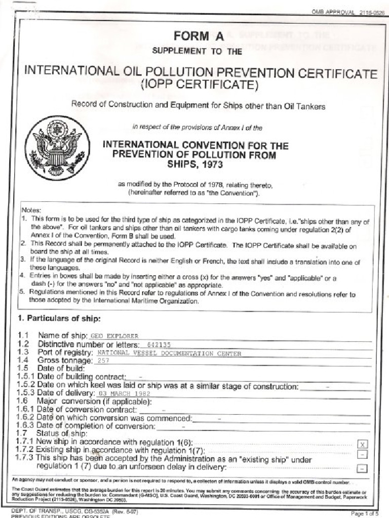 GX IOPP Form A -1-6 | PDF