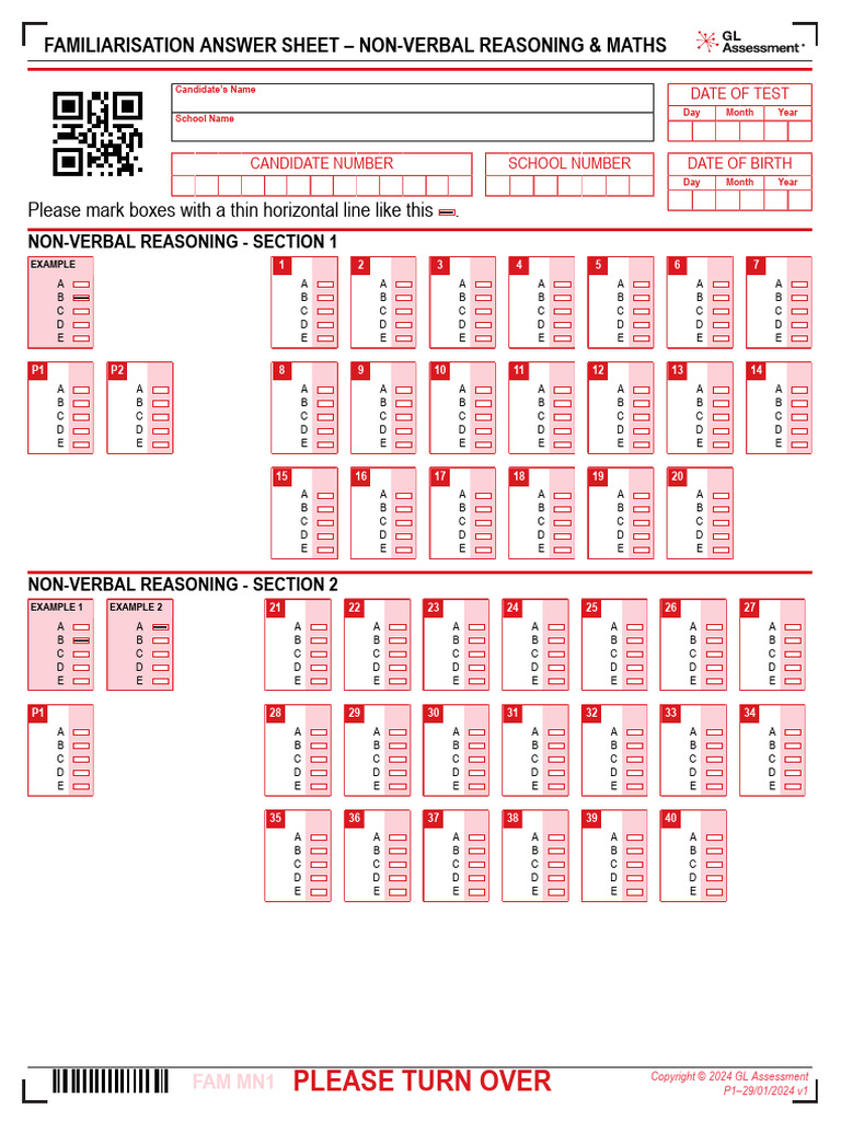 Non-Verbal Reasoning & Maths - Answer Sheet | PDF | Litre | Probability ...