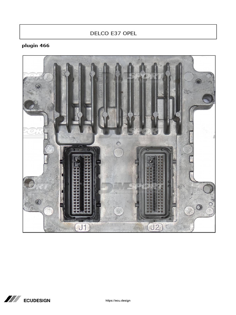 DELCO E37 OPEL ECU Connection Guide | PDF | Technology & Engineering