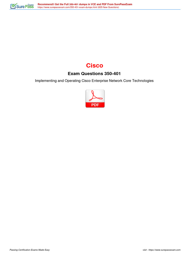 350-401 | PDF | Networking | Multiprotocol Label Switching
