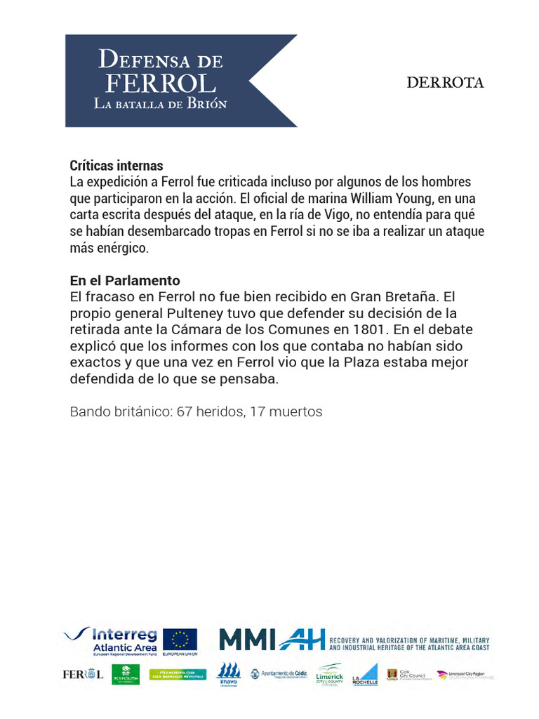 Críticas y resultados de Ferrol 1801 | PDF