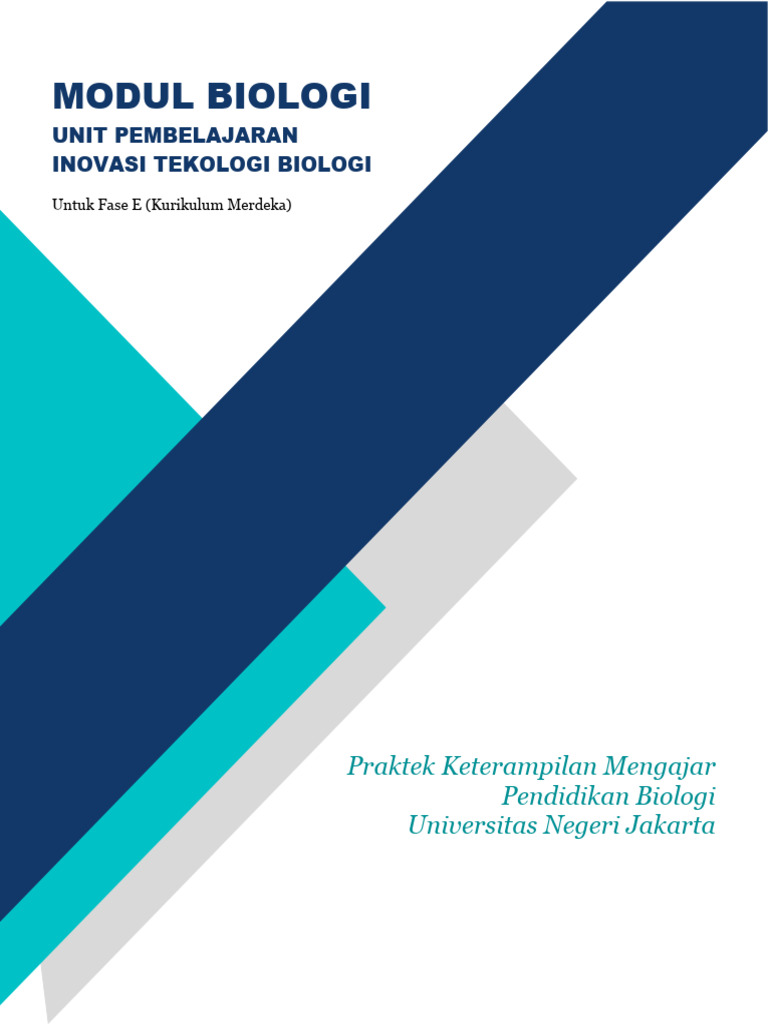 Modul Biologi Unit Pembelajaran Inovasi Tekologi Biologi | PDF | Sains ...