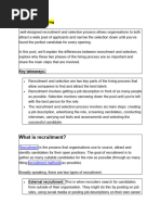 Recruitment and Selection Process Guide | PDF | Television Network ...