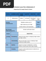Grade 4 Multiplication Lesson Plan | PDF | Multiplication | Cognition