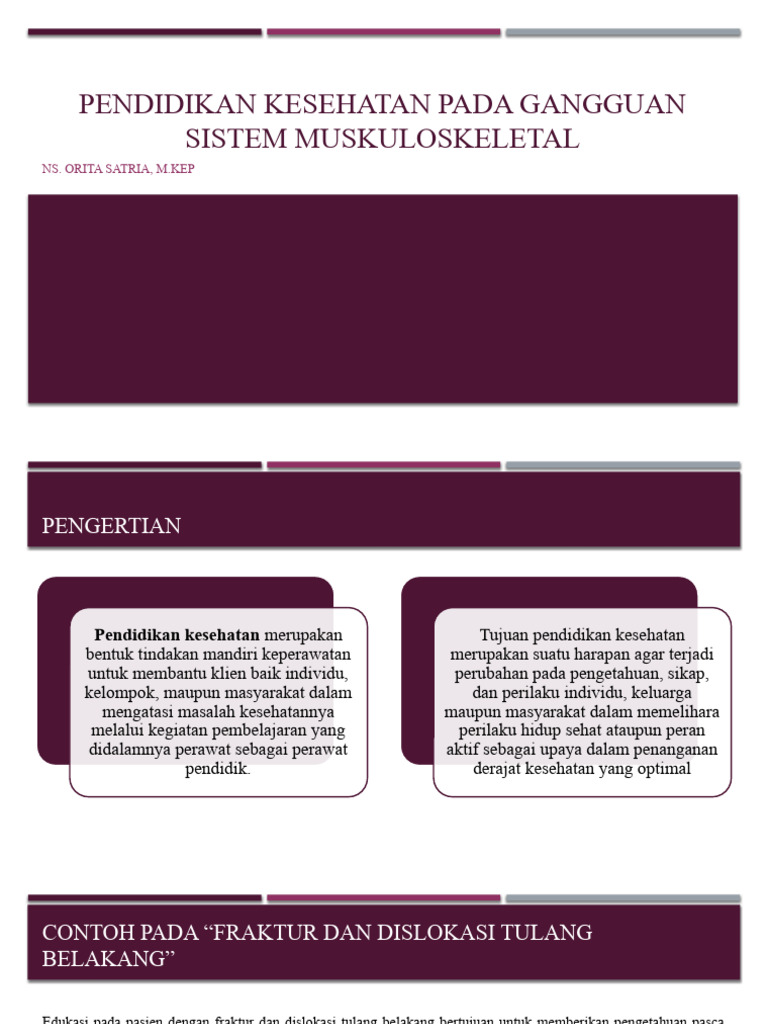 Penkes Pada Gang. Sistem Muskulo | PDF | Kesehatan Holistik | Sains ...