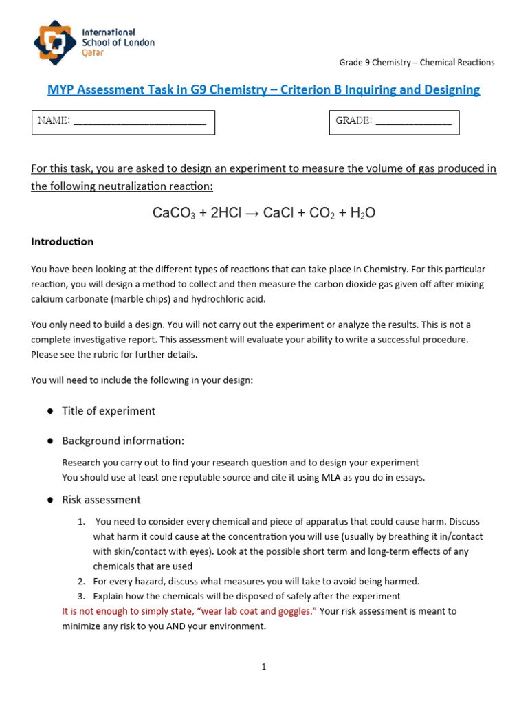 Criterion B Assessment Task | PDF | Experiment | Quantitative Research