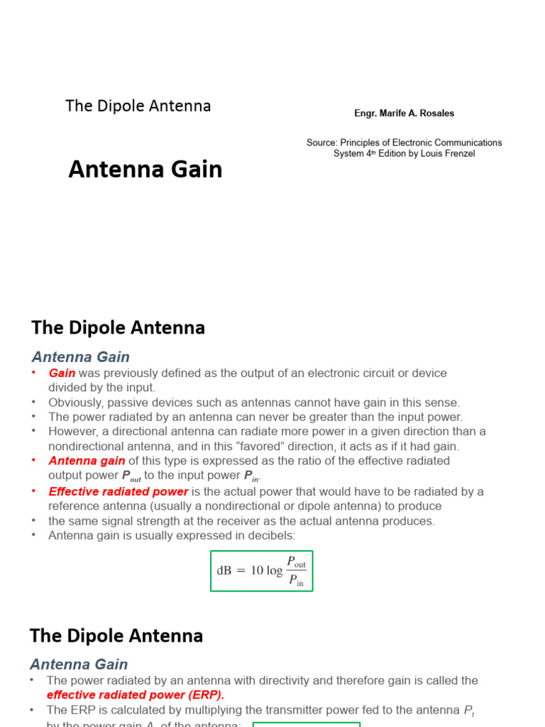 Antenna Gain | PDF | Antenna (Radio) | Radio Technology