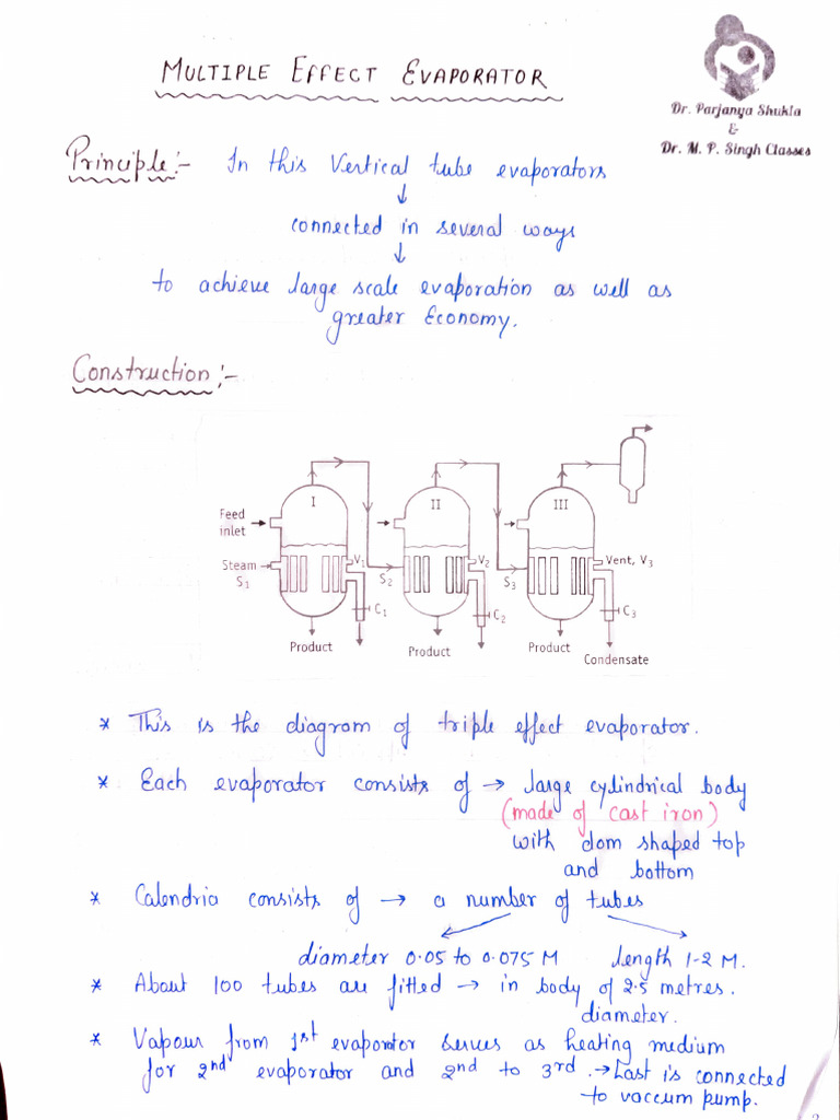 Multiple Effect Evaporator | PDF