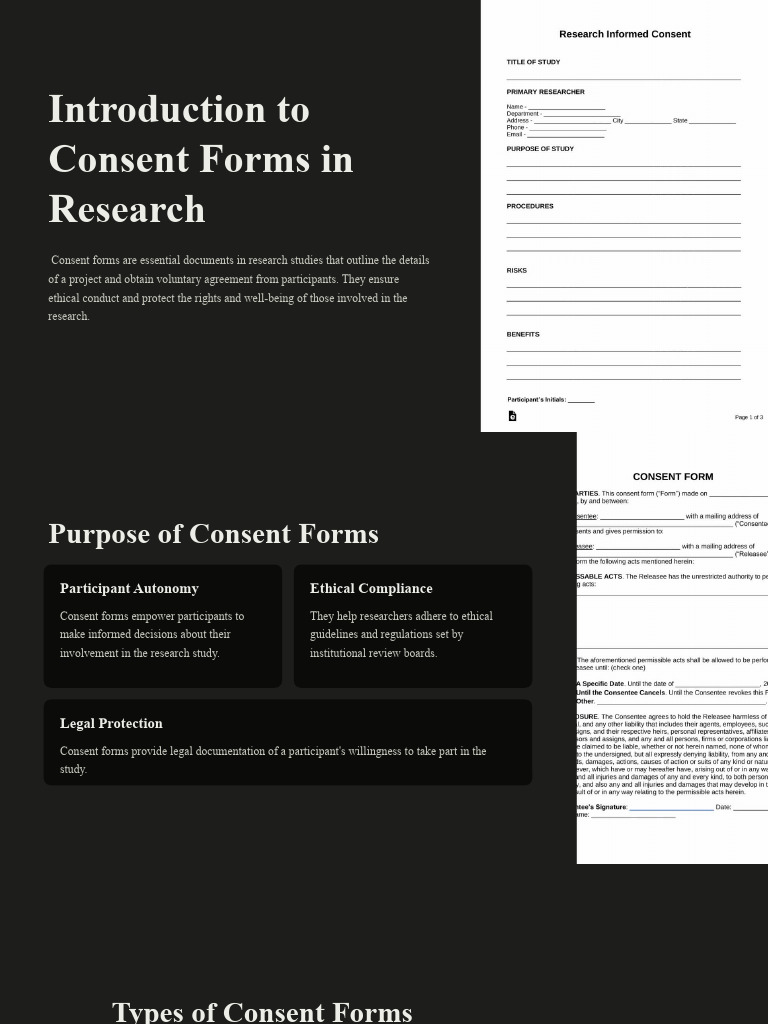Consent Forms and Its Types | PDF | Consent | Informed Consent