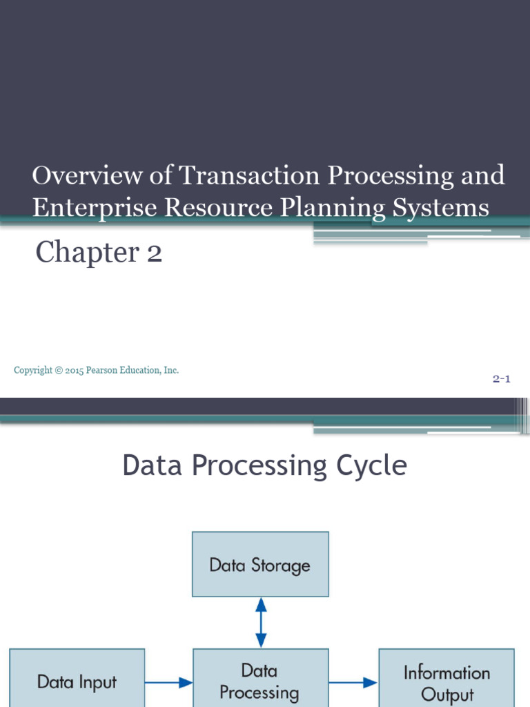 Overview Of Transaction Processing And Erp System Pdf Enterprise Resource Planning Databases