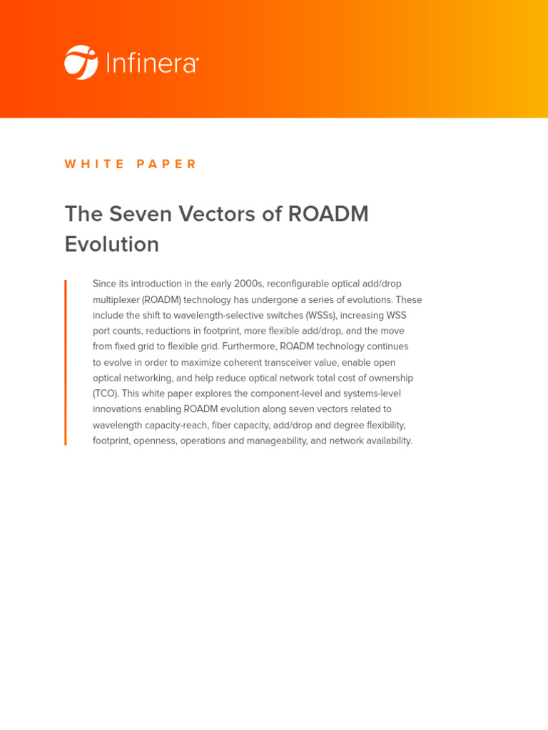 The Seven Vectors of ROADM Evolution 0302 WP RevA 1121 | PDF | Wavelength Division Multiplexing ...