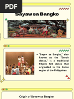 Sayaw Sa Bangko Folk Dance Origin-PES | PDF | Dances | Performing Arts