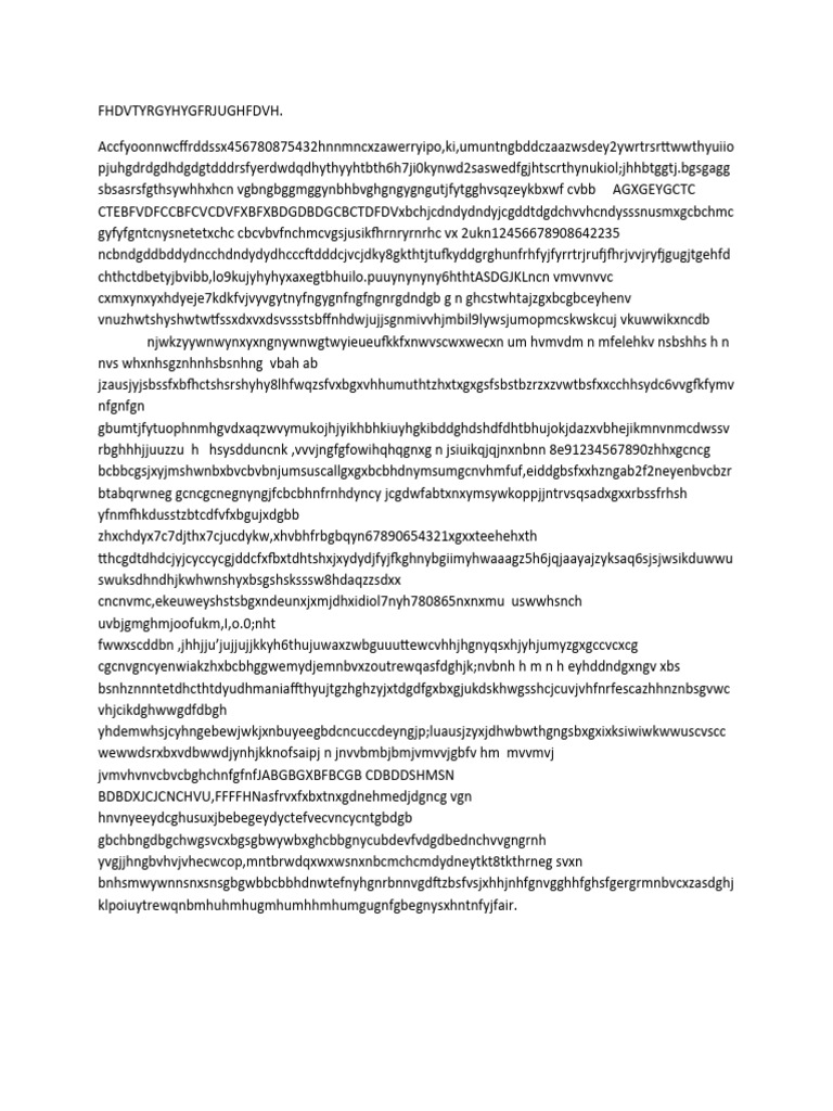 Random Text Generation Sample | PDF