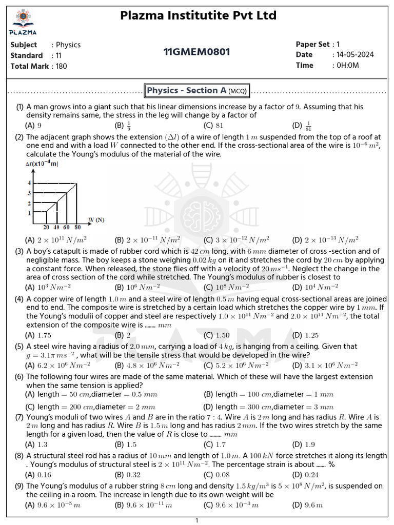 11gmem0801 1715689917 | PDF | Young's Modulus | Elasticity (Physics)