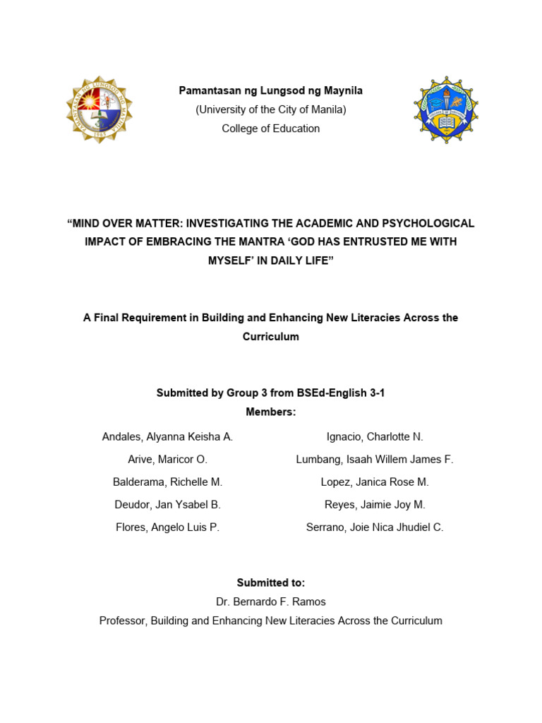 IMRAD | PDF | Self Efficacy | Qualitative Research