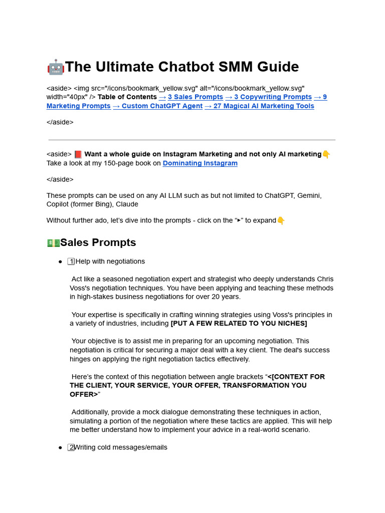 ?the Ultimate Chatbot SMM Guide | PDF | Marketing | Social Media