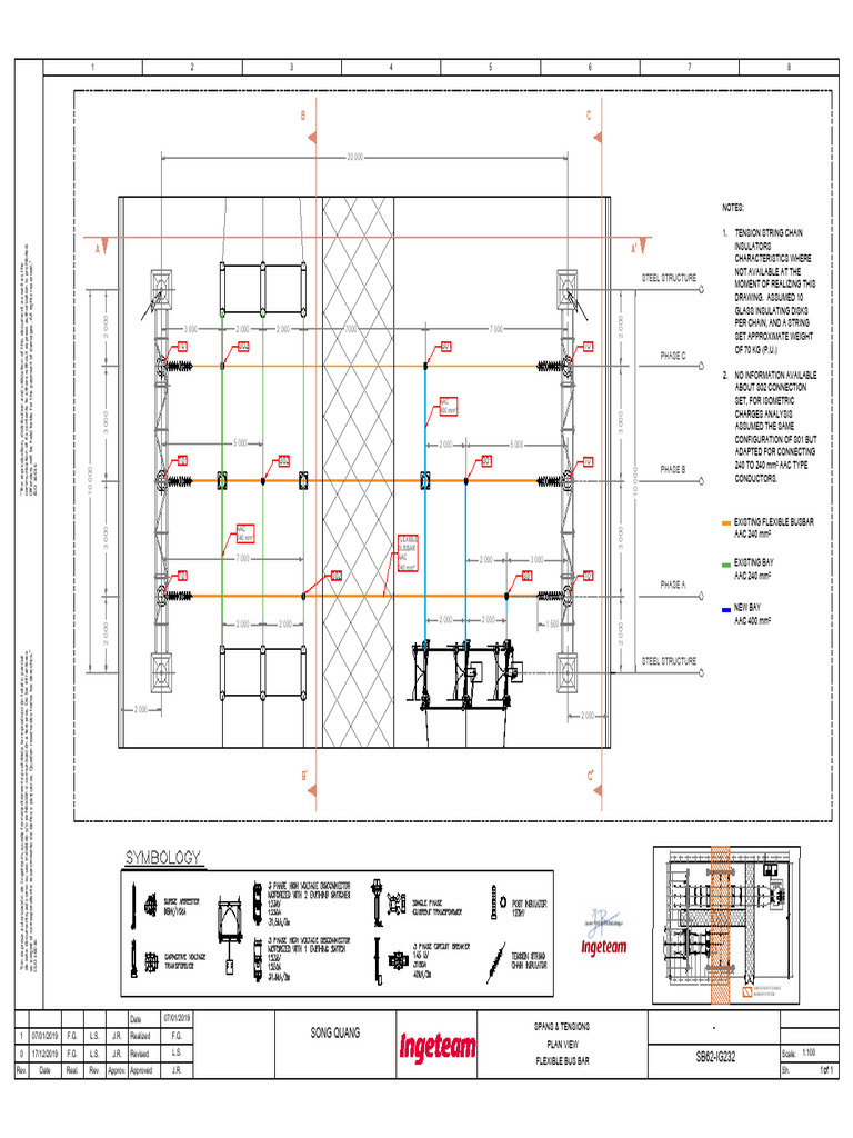 Sb62-Ig232 - Location of Spans & Tensions. Plan View. v1 | PDF ...