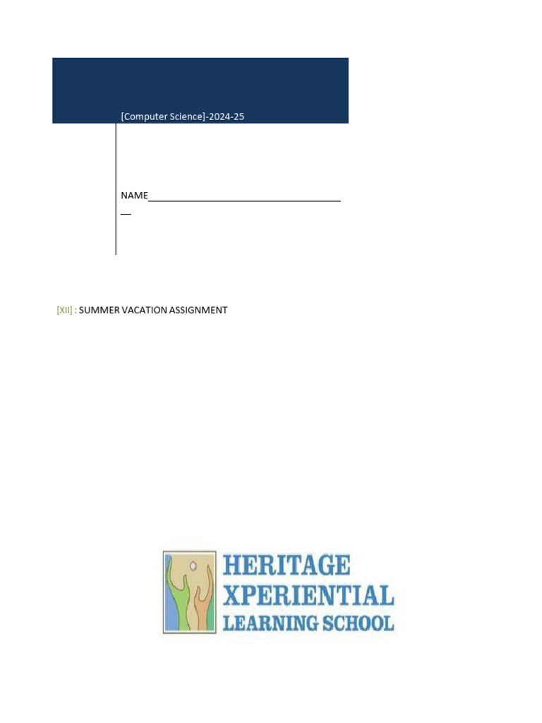 Grade XII CS HHW 2024-25 | PDF | Art