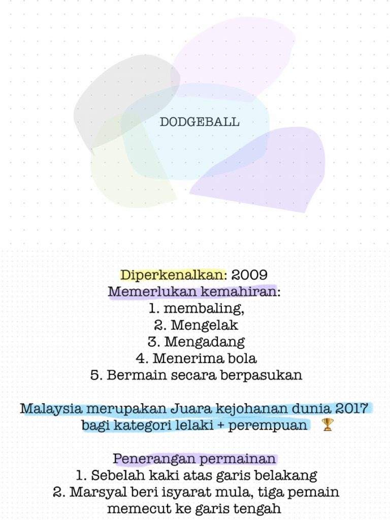 SLIDE DODGEBALL pjk tingkatan 3 | PDF