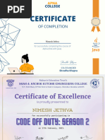 Alpha DSA Java Course Certificate | PDF