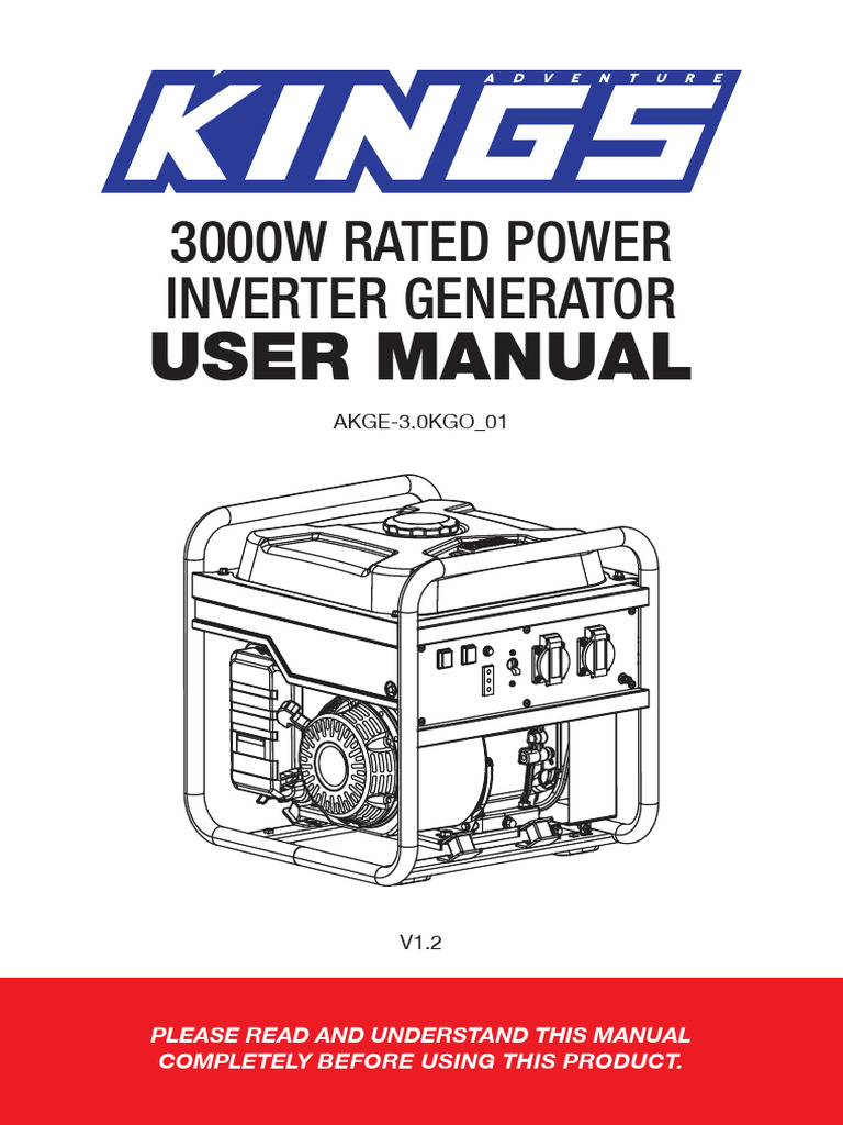 AKGE-3.0KGO - 01 User Manual Draft V1.2 | PDF | Ac Power Plugs And Sockets | Motor Oil