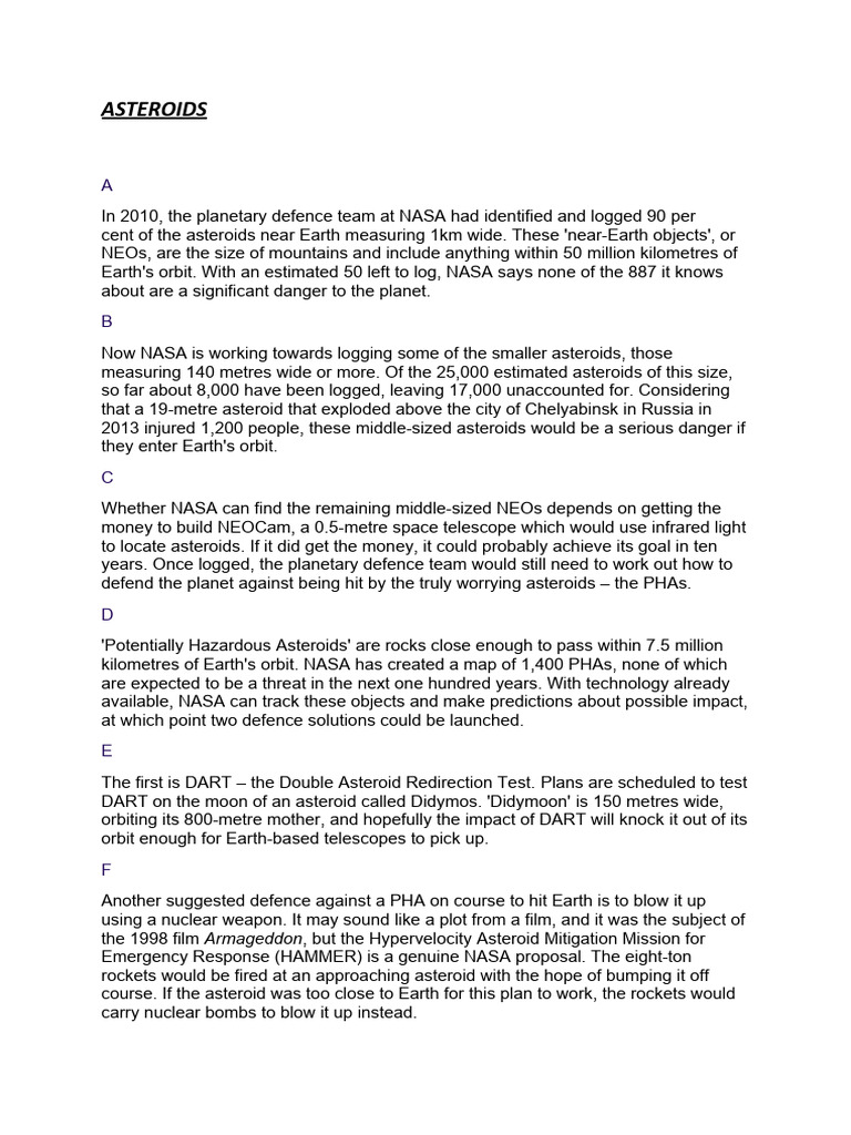 ASTEROIDS Ws | PDF | Asteroid | Nasa