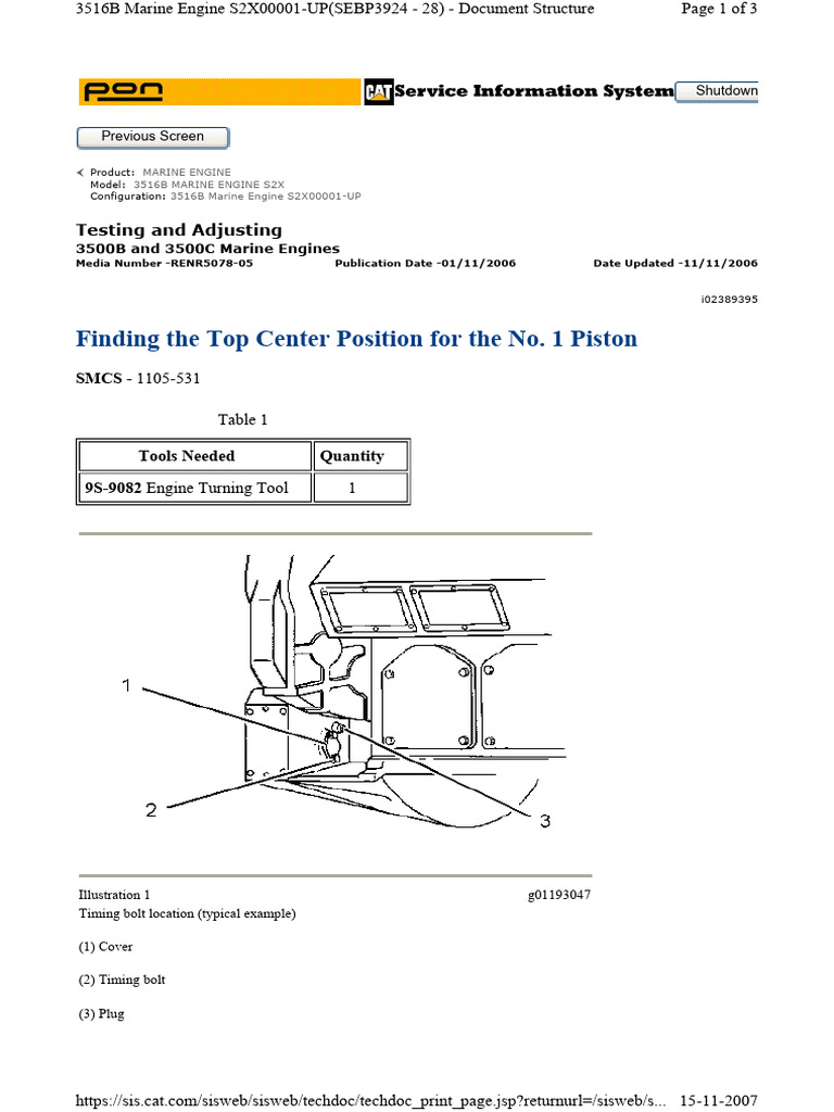 Finding The Top Center Position For The No. 1 Piston | PDF | Screw ...