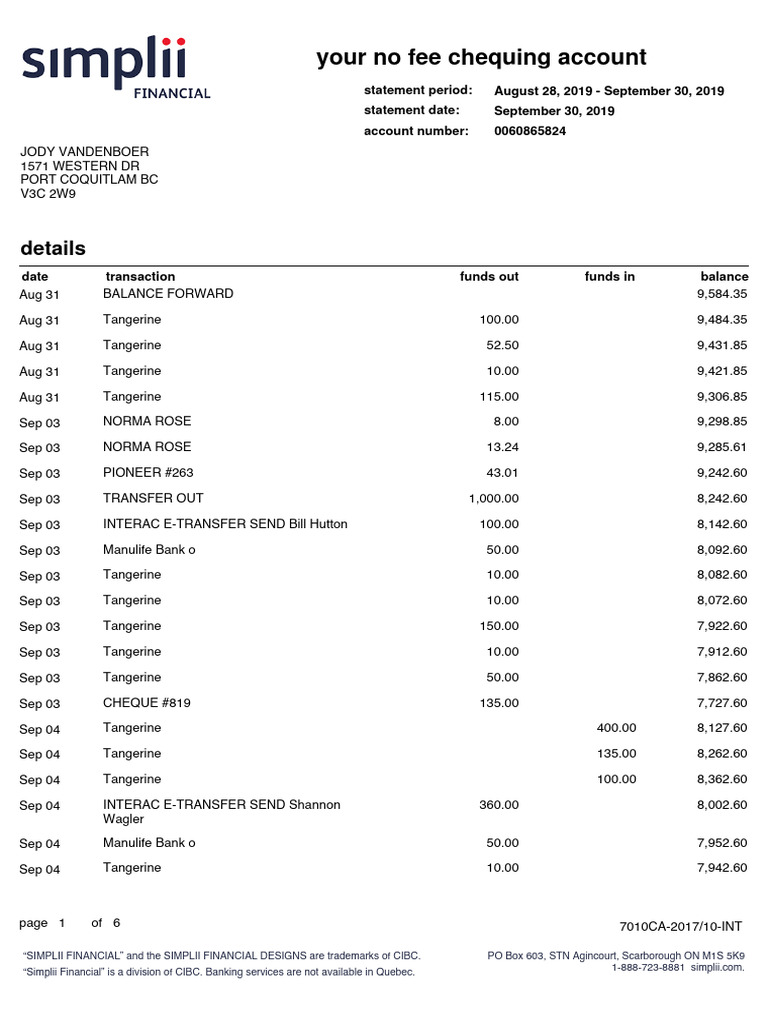 Online Statement | PDF | Transaction Account | Cheque