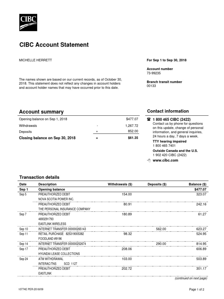 Online Statement | PDF | Debit Card | Fee