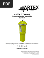 ARTEX ELT C406-N, C406-N HM Description, Operation, Installation and ...