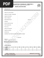 Hostel Leave Application Form | PDF