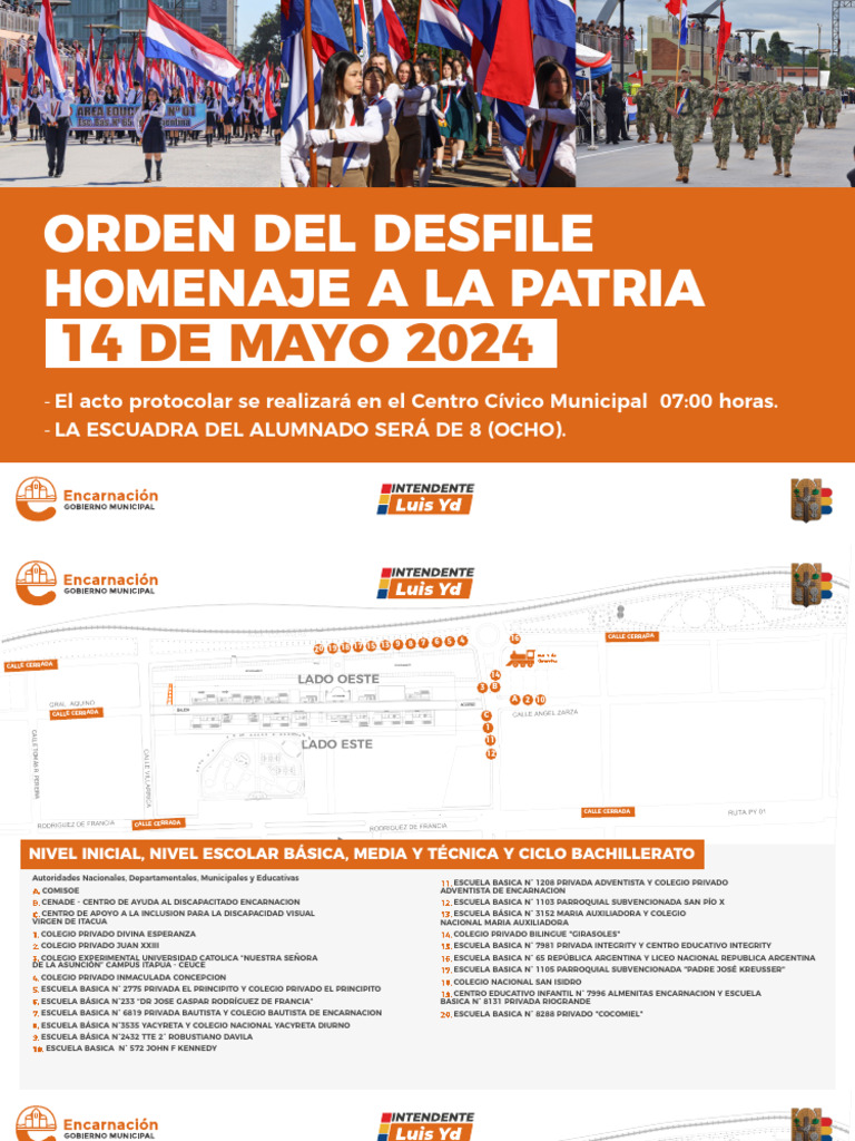 Mapa Desfile 2024 | PDF