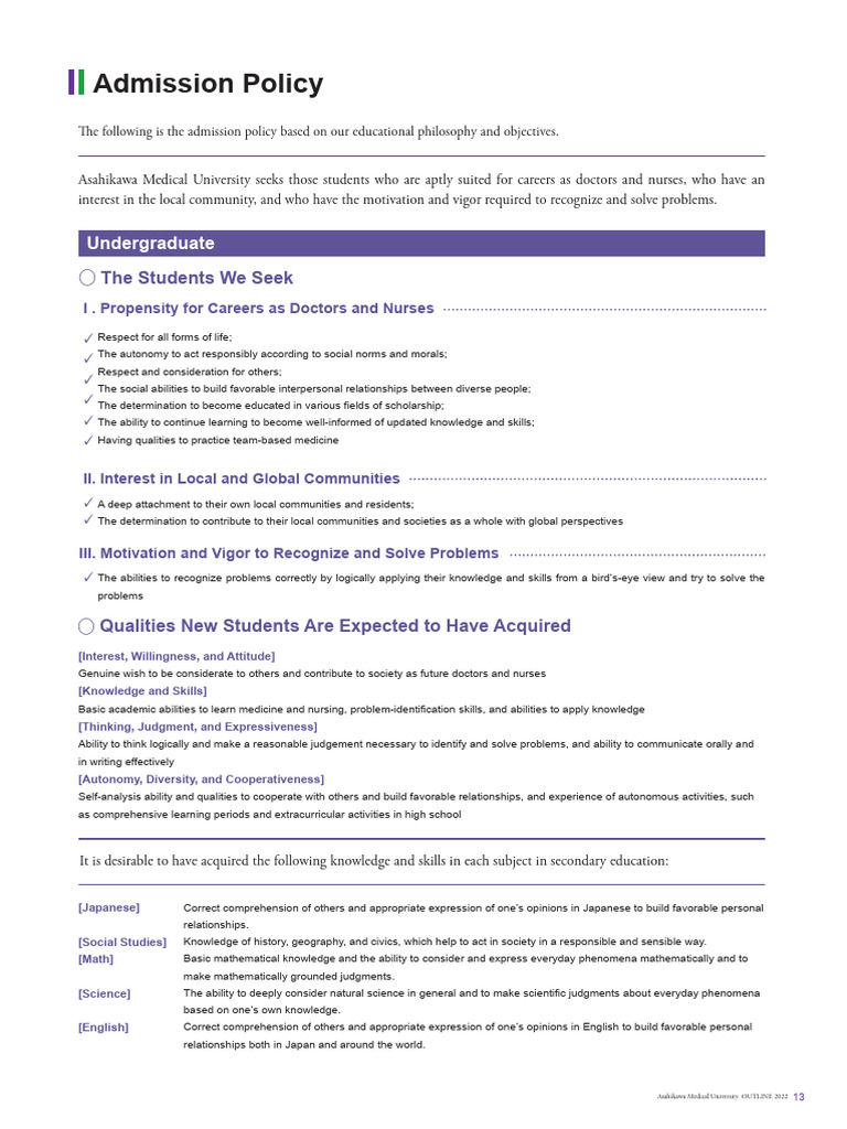 Admission Policy English | PDF | University And College Admission ...