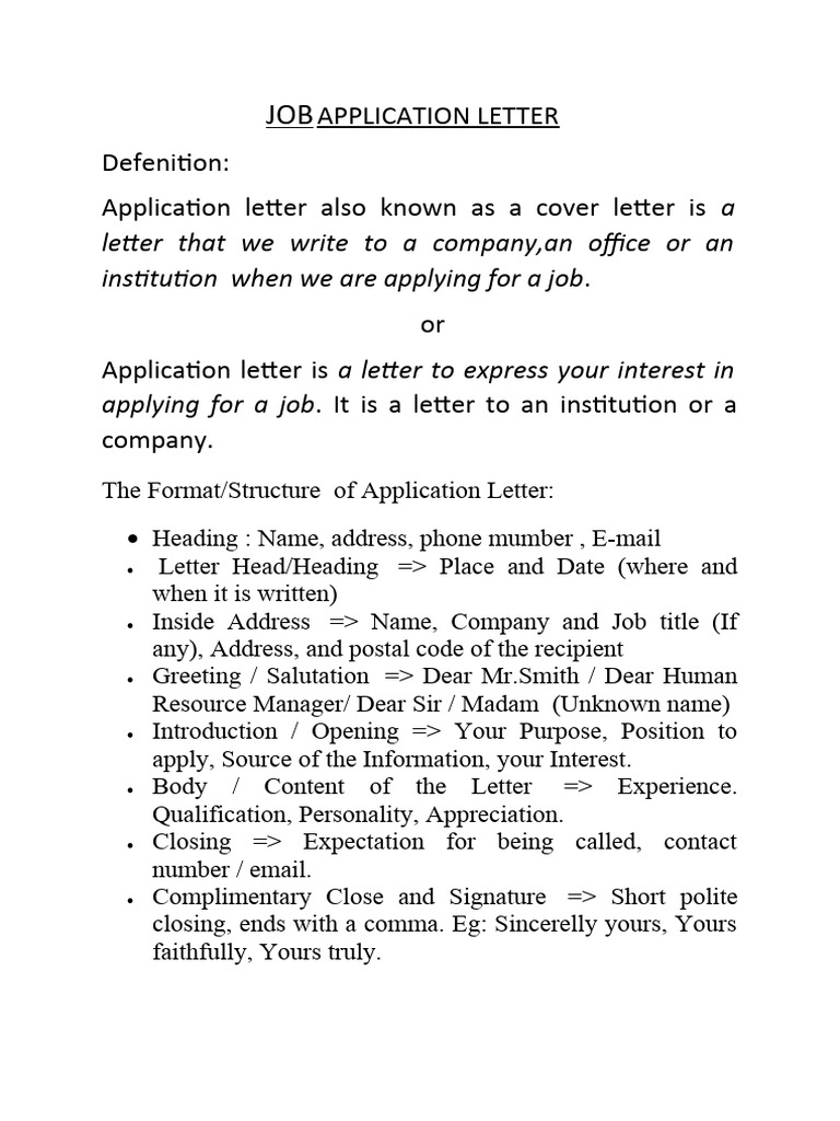 Job Application Letter (Xii) | PDF