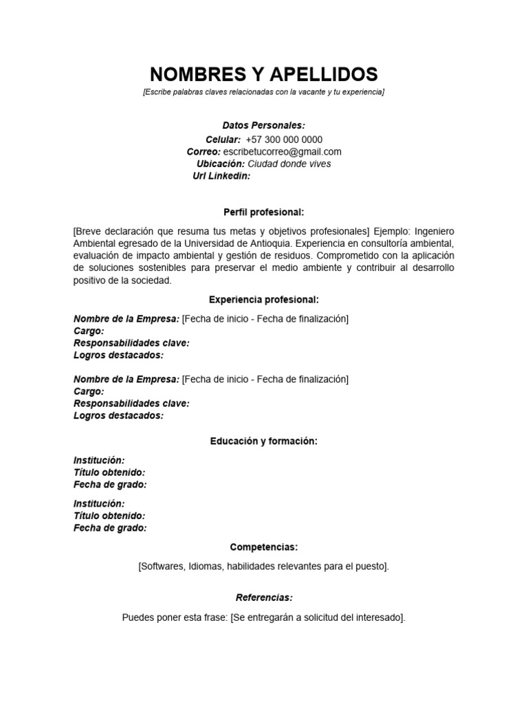 Formato Hoja Vida Ats | PDF