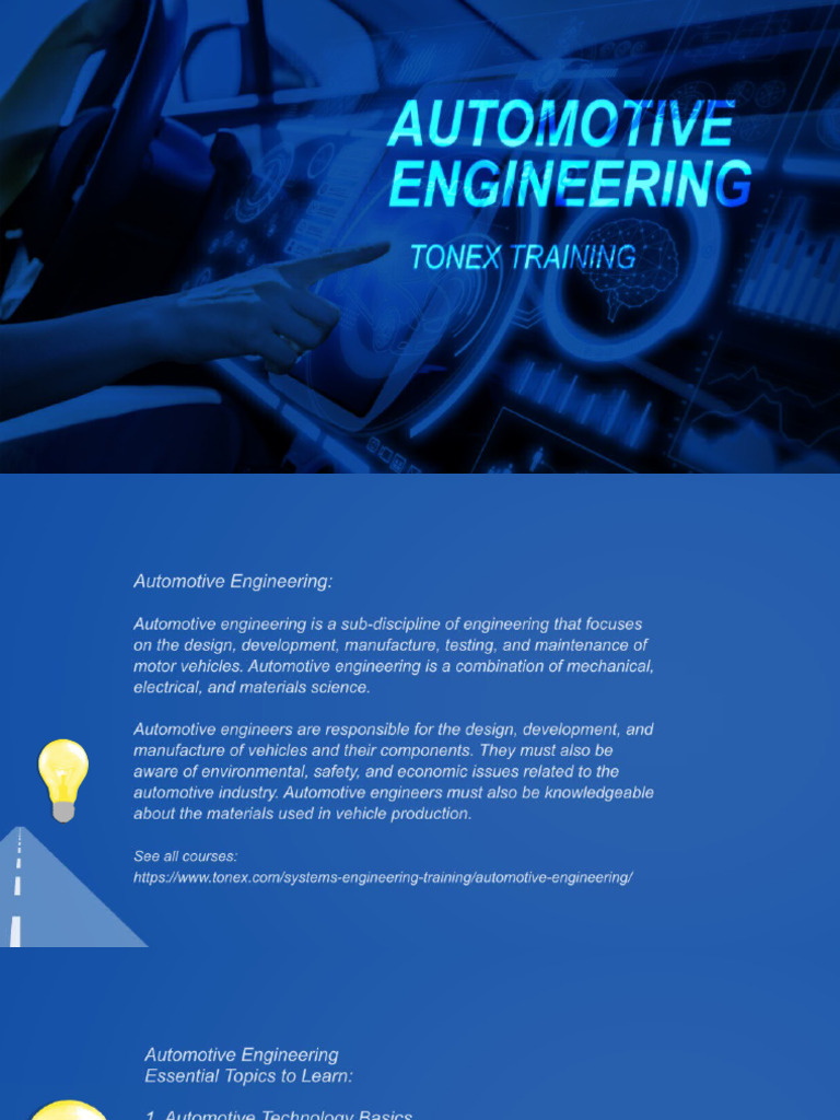 Automotive Engineering Courses | PDF
