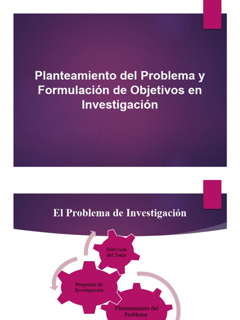 Planteamiento Del Problema y Formulacion de Objetivos en Investigacion | PDF | Teoría | Conocimiento