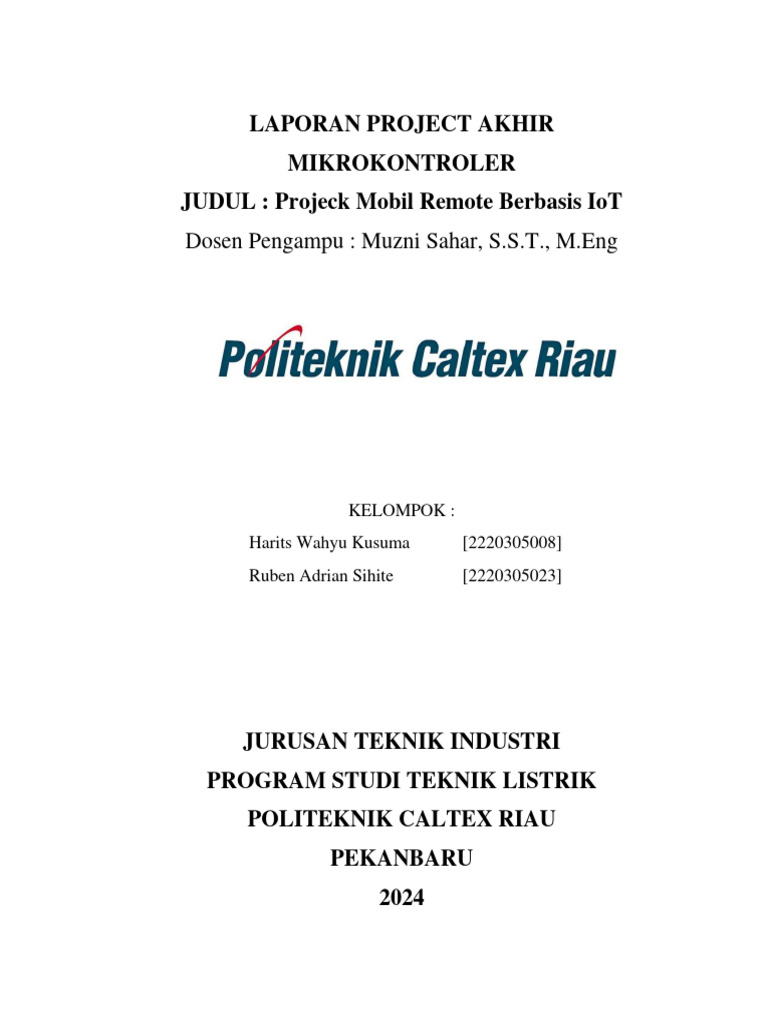 Laporan Kelompok 3-Project Mikrokontroller | PDF