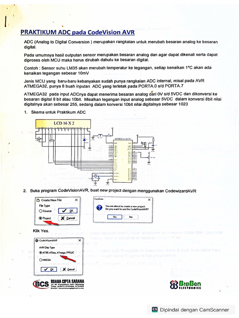 Modul Ajar ADC Dengan CVAVR | PDF