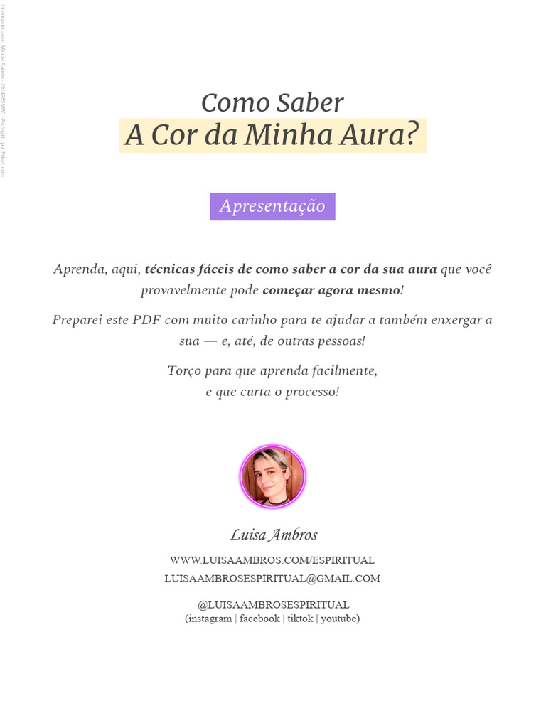 Como Descobrir a Cor da Sua Aura | PDF | Cor | Aura (paranormal)