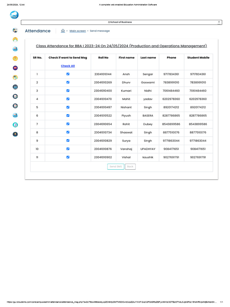 Absent List of Section 10 11. 50 12.40 PM | PDF