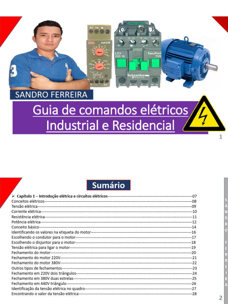 Sandro Ferreira Guia de Comandos Eletricos Industrial e Residencial 2 Compressed | PDF
