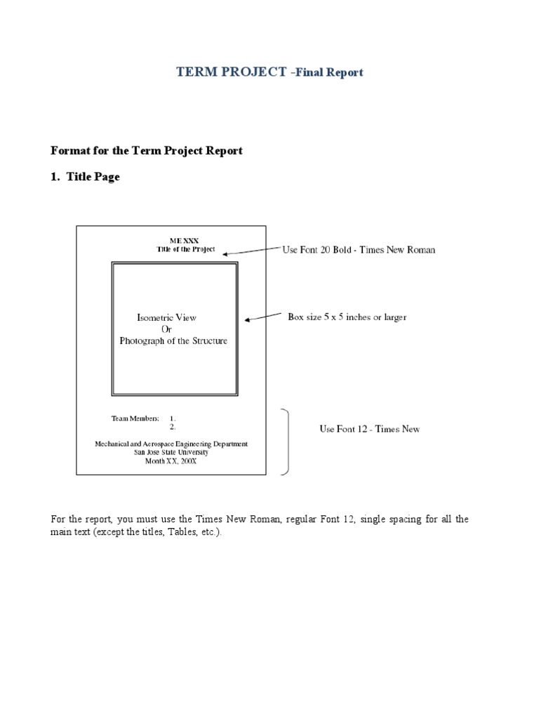 Project Final Report Guidelines (Spring 2011) | PDF | Textbook | Simulation