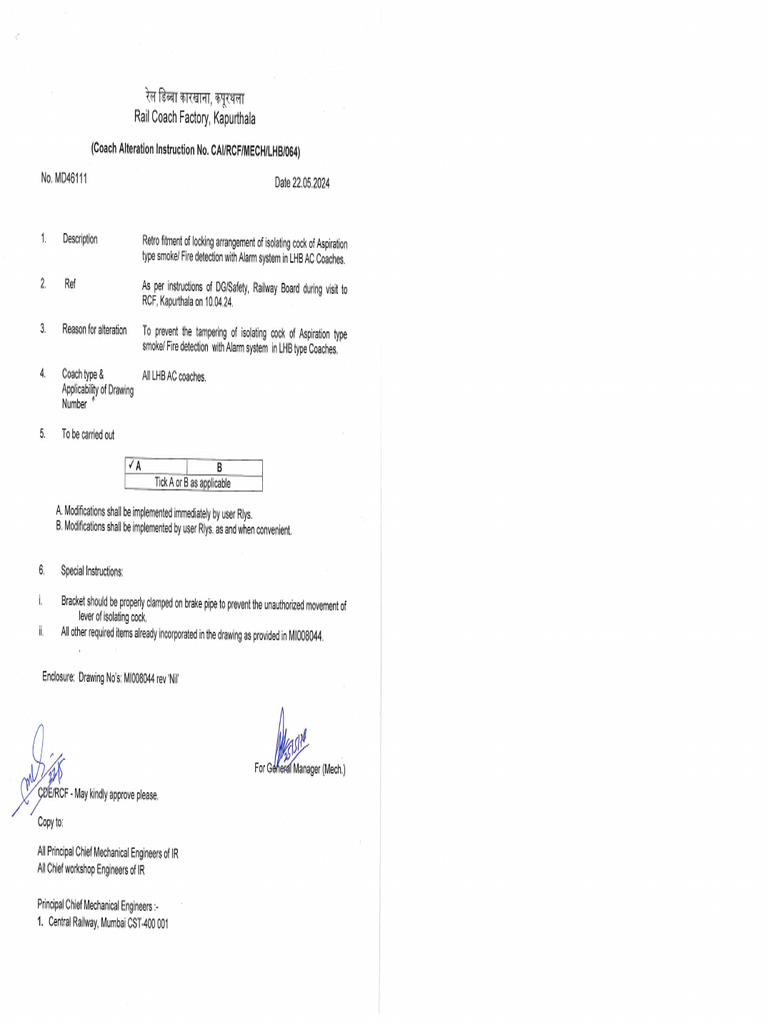 CAI of Locking Arrangement in FSDS System | PDF CAI of Locking Arrangement in FSDS System | PDF