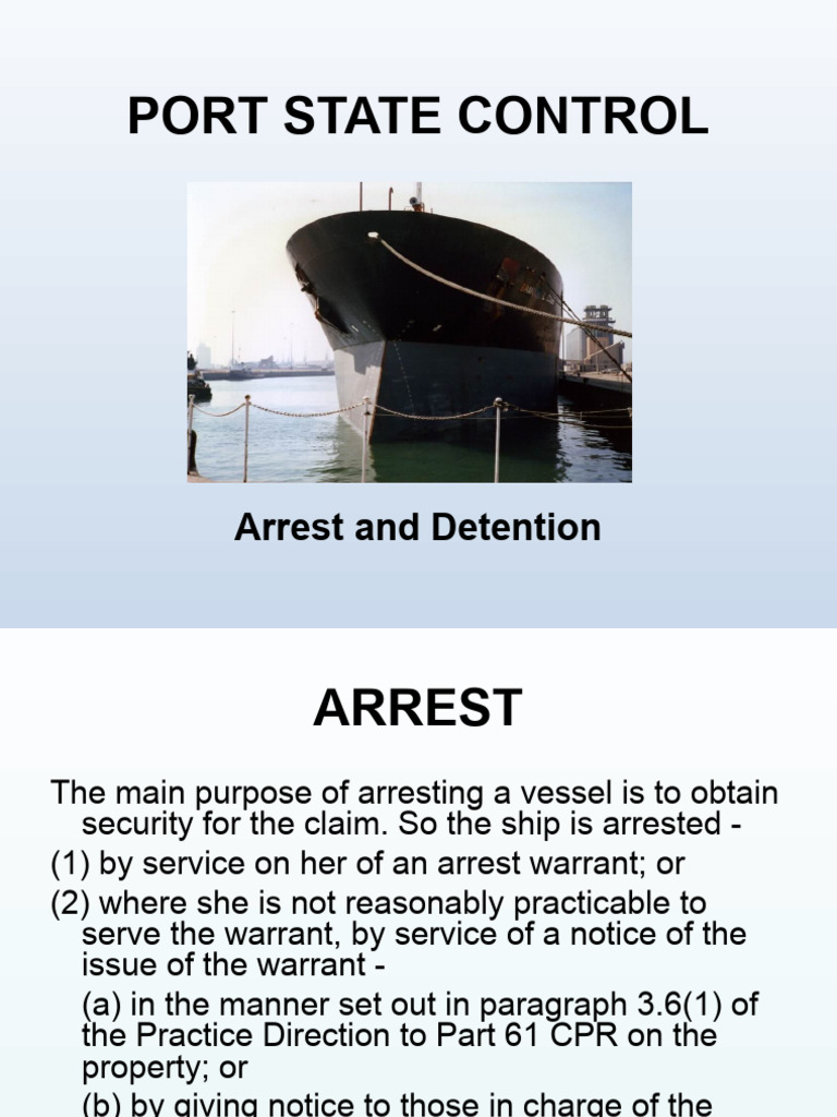 Arrest vs. Detention of Vessels | PDF | Arrest | Detention (Imprisonment)