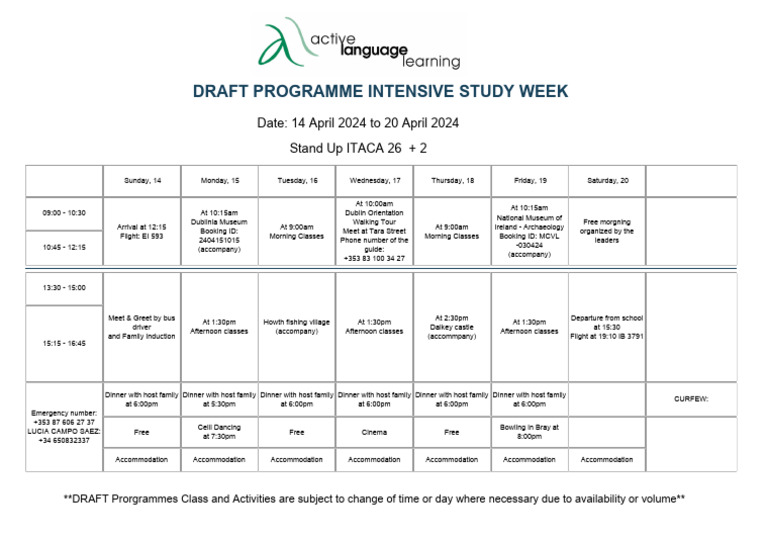 Activity Programme | PDF
