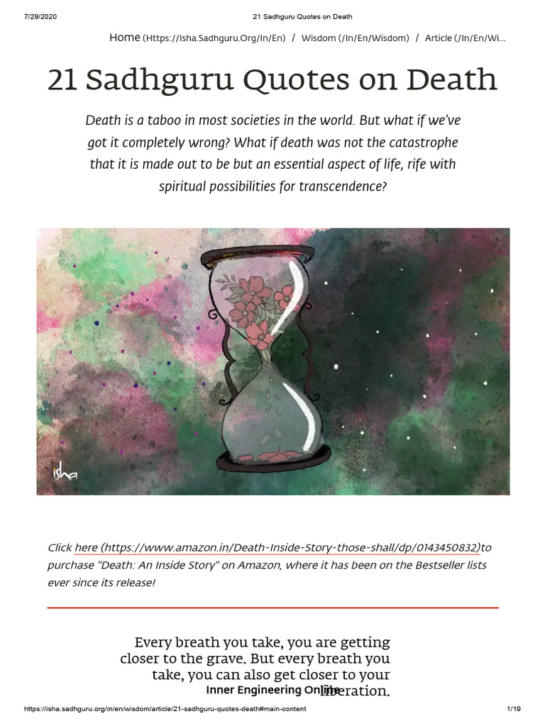 21 Sadhguru Quotes On Death | PDF