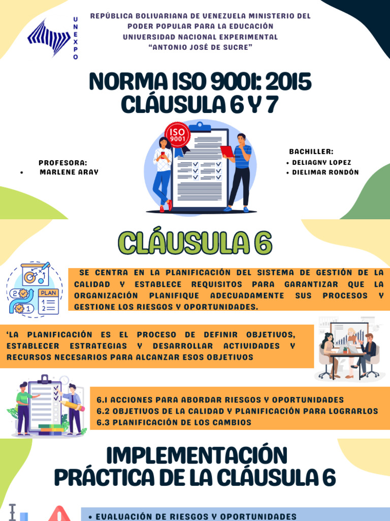 Cláusula 6 y 7 | PDF | Calidad (comercial) | Planificación