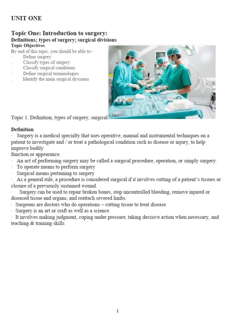 Surgery 1 | PDF | Surgery | Physical Therapy